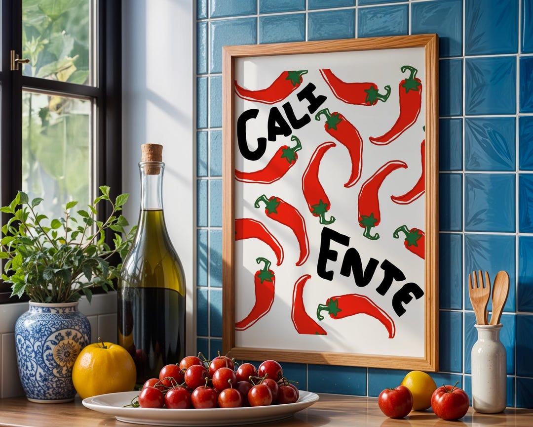 Chili Pepper Hot Poster, You're Hot Chilli Kunstdruck, Hot Pepper ...