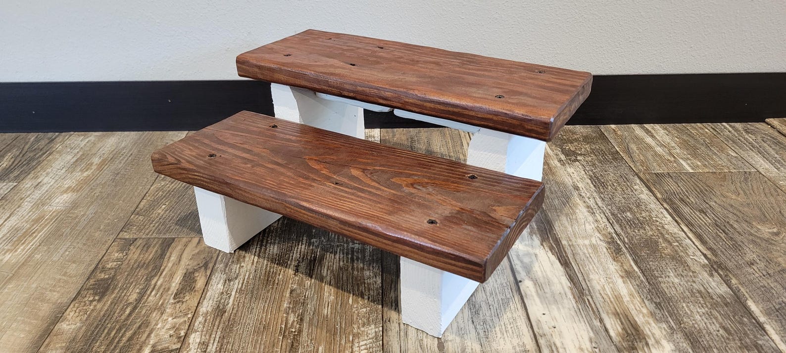 Rustic Wooden 2 Step Step-stool - Etsy