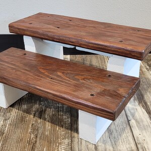 Rustic Wooden 2 Step Step-stool - Etsy