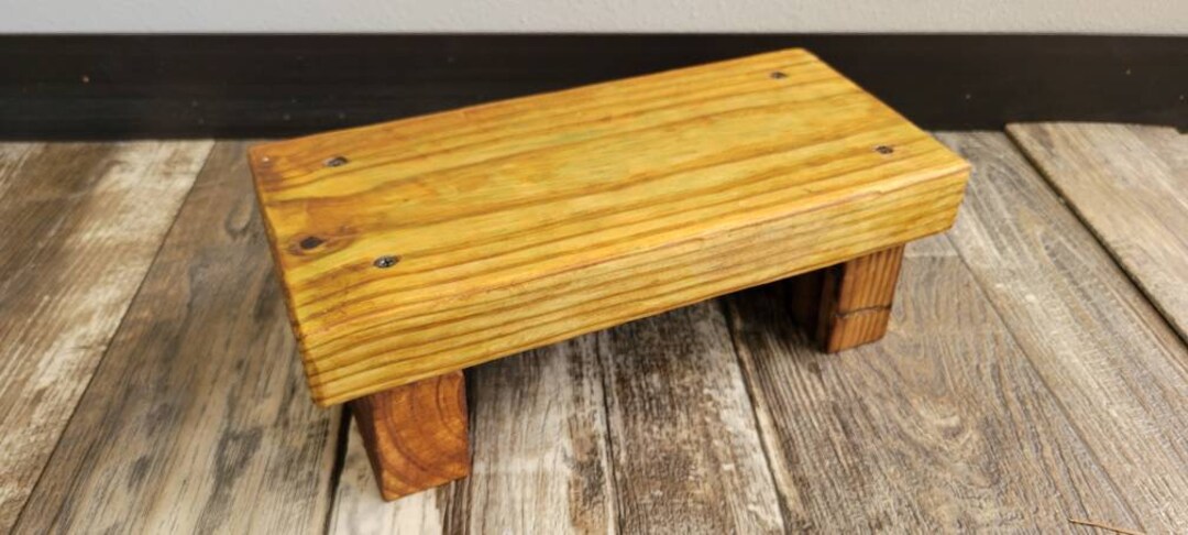 Rustic Wooden Step Stool - Etsy