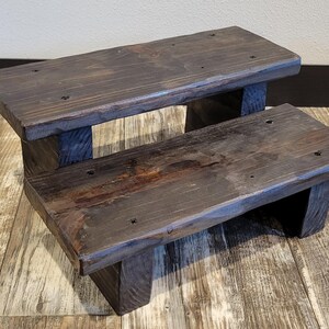 Rustic Wooden 2 Step Step-stool - Etsy