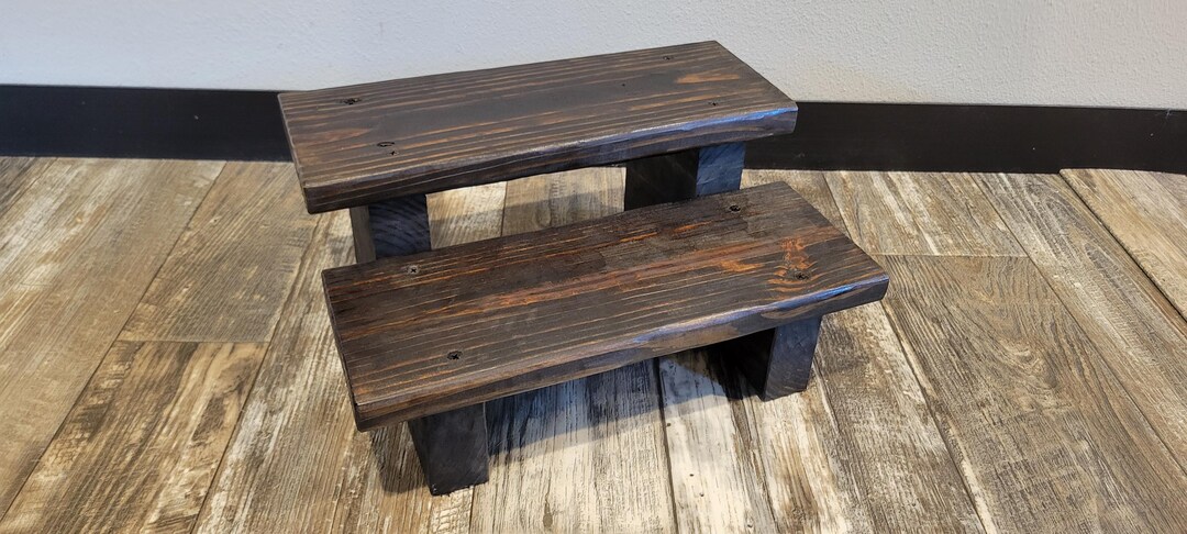 Rustic Wooden 2 Step Step-stool - Etsy
