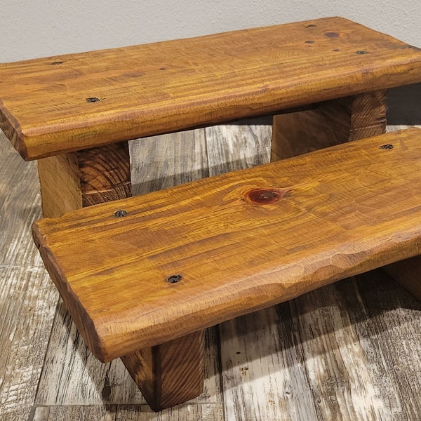 Wooden Rustic Step Stool - Etsy