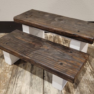 Rustic Wooden 2 Step Step-stool - Etsy