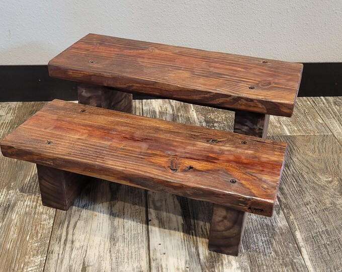 Rustic Wooden 2 Step Step-stool - Etsy