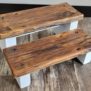 Rustic Wooden 2 Step Step-stool - Etsy