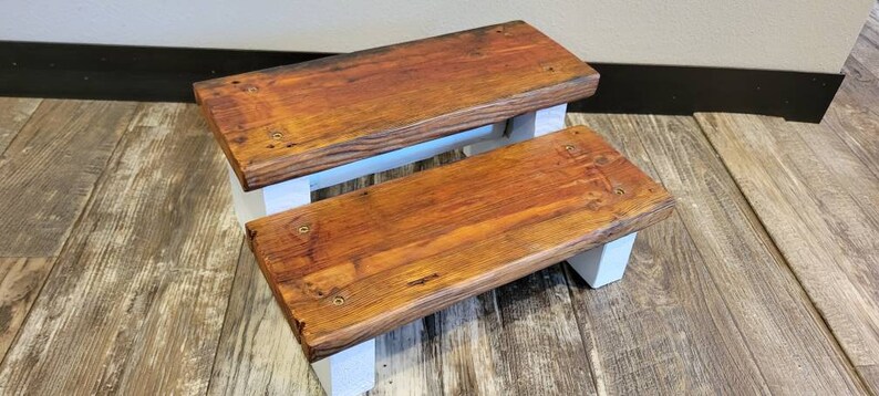 Rustic Wooden 2 Step Step-stool - Etsy