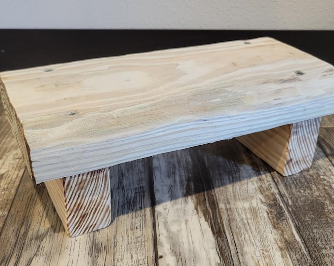 Rustic Wooden Step Stool - Etsy