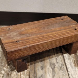 Rustic Wooden Step Stool - Etsy