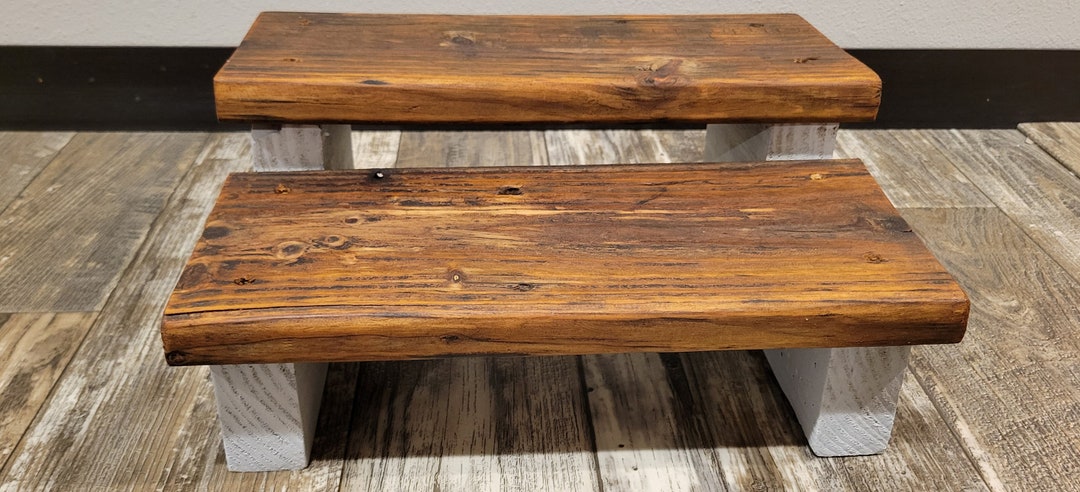 Rustic Wooden 2 Step Step-stool - Etsy