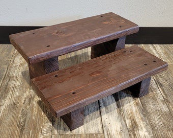 Rustic Wooden Step Stool - Etsy