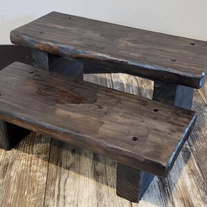 Rustic Wooden 2 Step Step-stool - Etsy