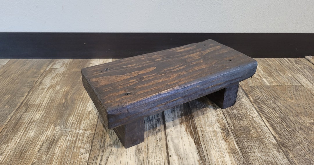 Rustic Wooden Step Stool - Etsy