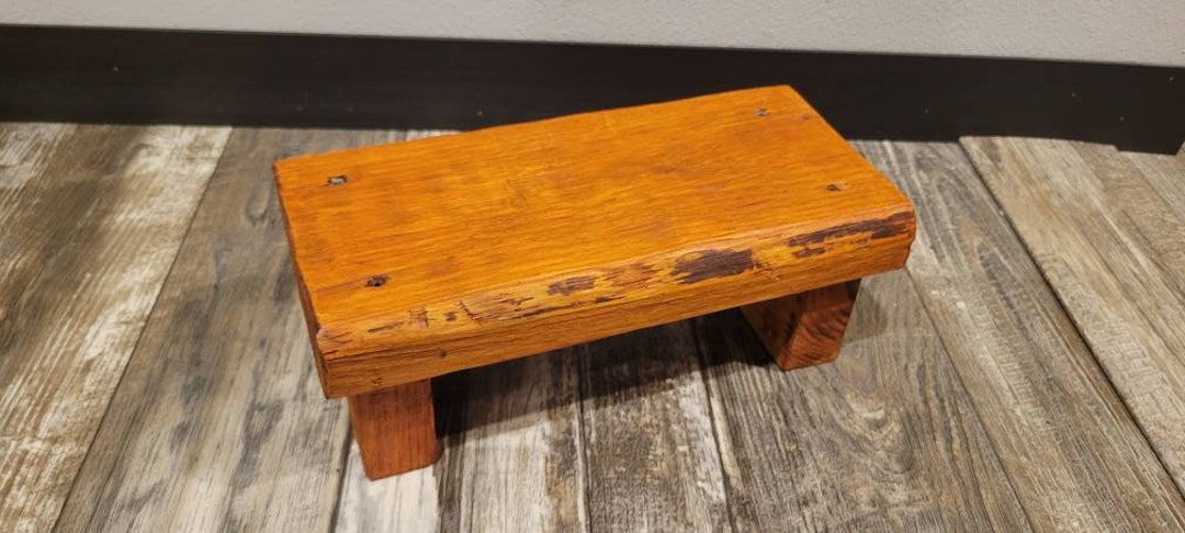 Rustic Wooden Step Stool - Etsy