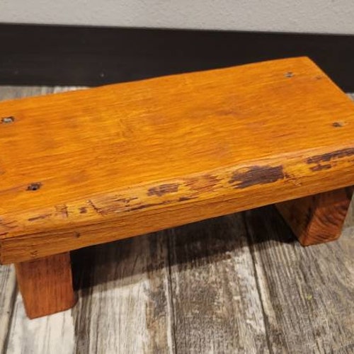 Rustic Wooden Step Stool - Etsy