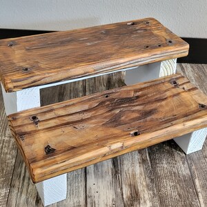 Rustic Wooden 2 Step Step-stool - Etsy