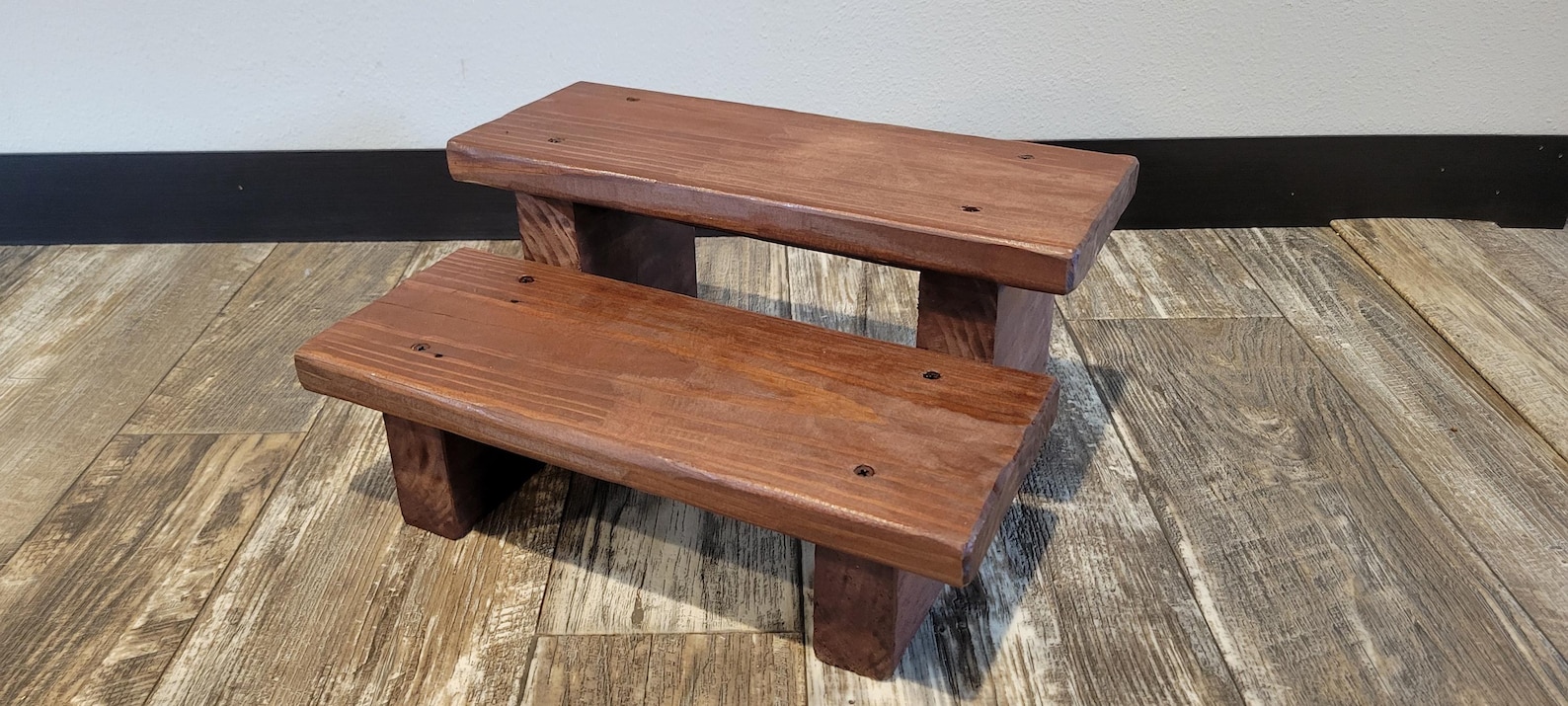 Rustic Wooden 2 Step Step-stool - Etsy