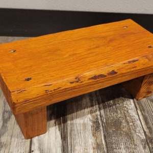 Rustic Wooden Step Stool - Etsy