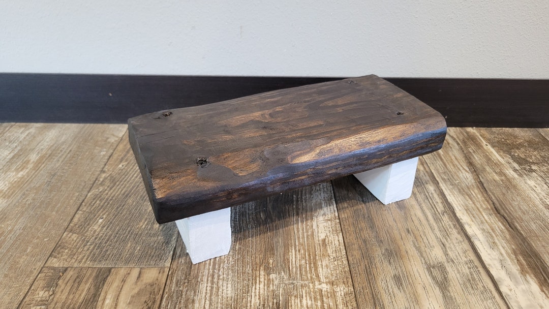 Rustic Wooden Step Stool - Etsy