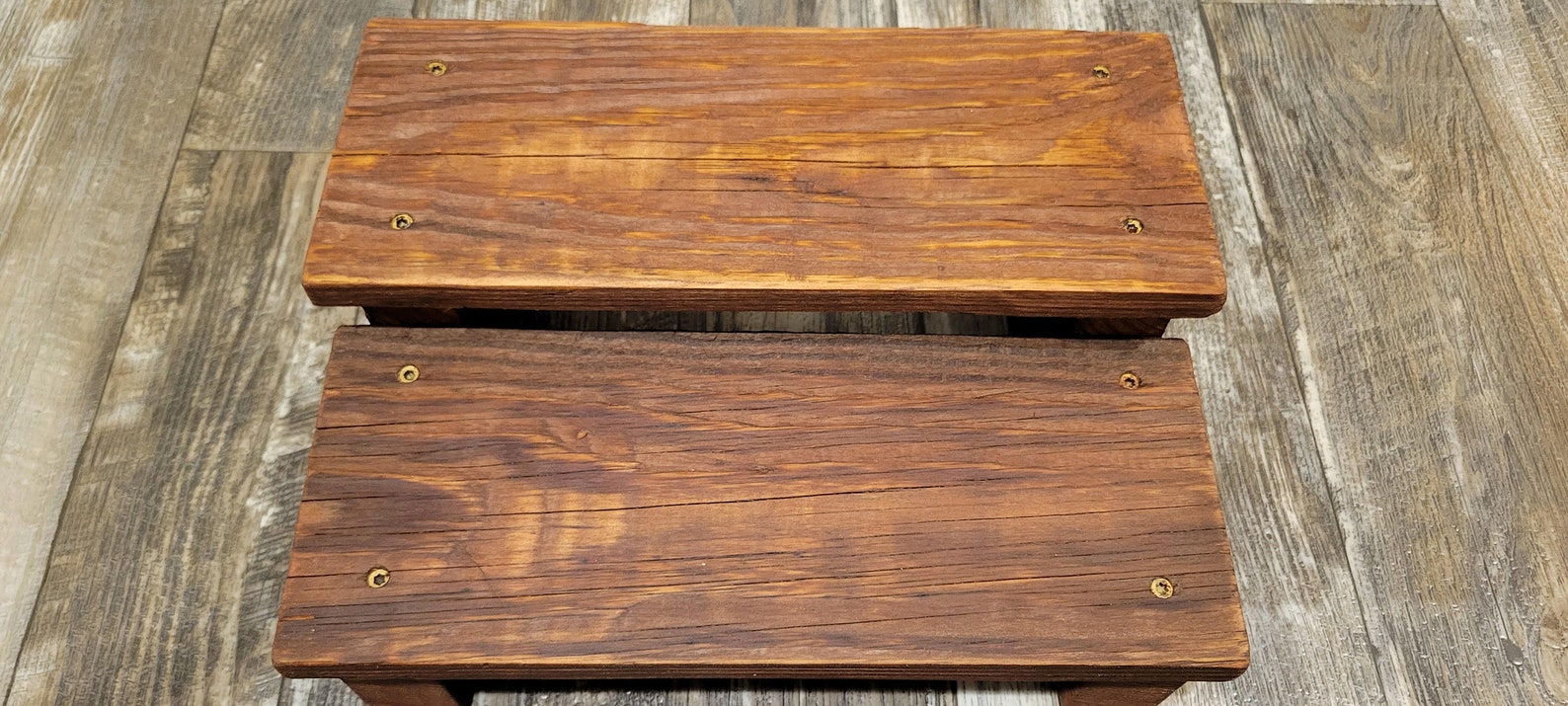 Rustic Wooden 2 Step Step-stool - Etsy