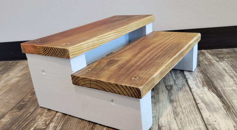 Rustic Wooden 2 Step Step-stool - Etsy