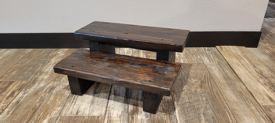 Rustic Wooden 2 Step Step-stool - Etsy