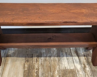 Rustic Wooden Farmhouse Entryway Bench Seat - Etsy