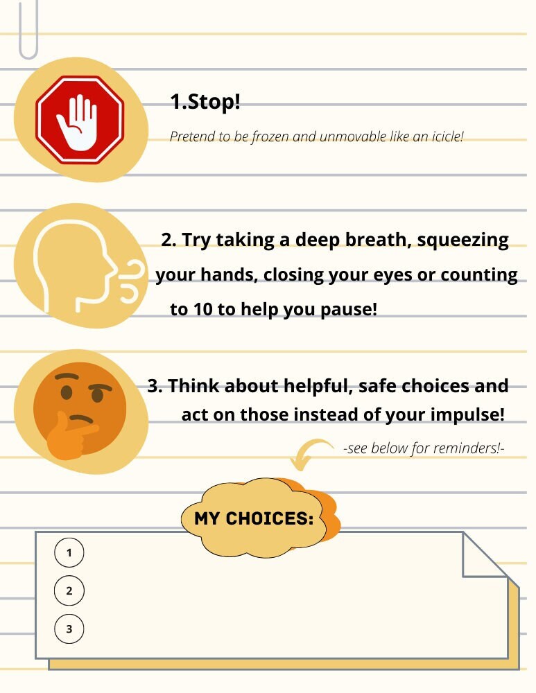 Stop and Think Visual Aid - Etsy