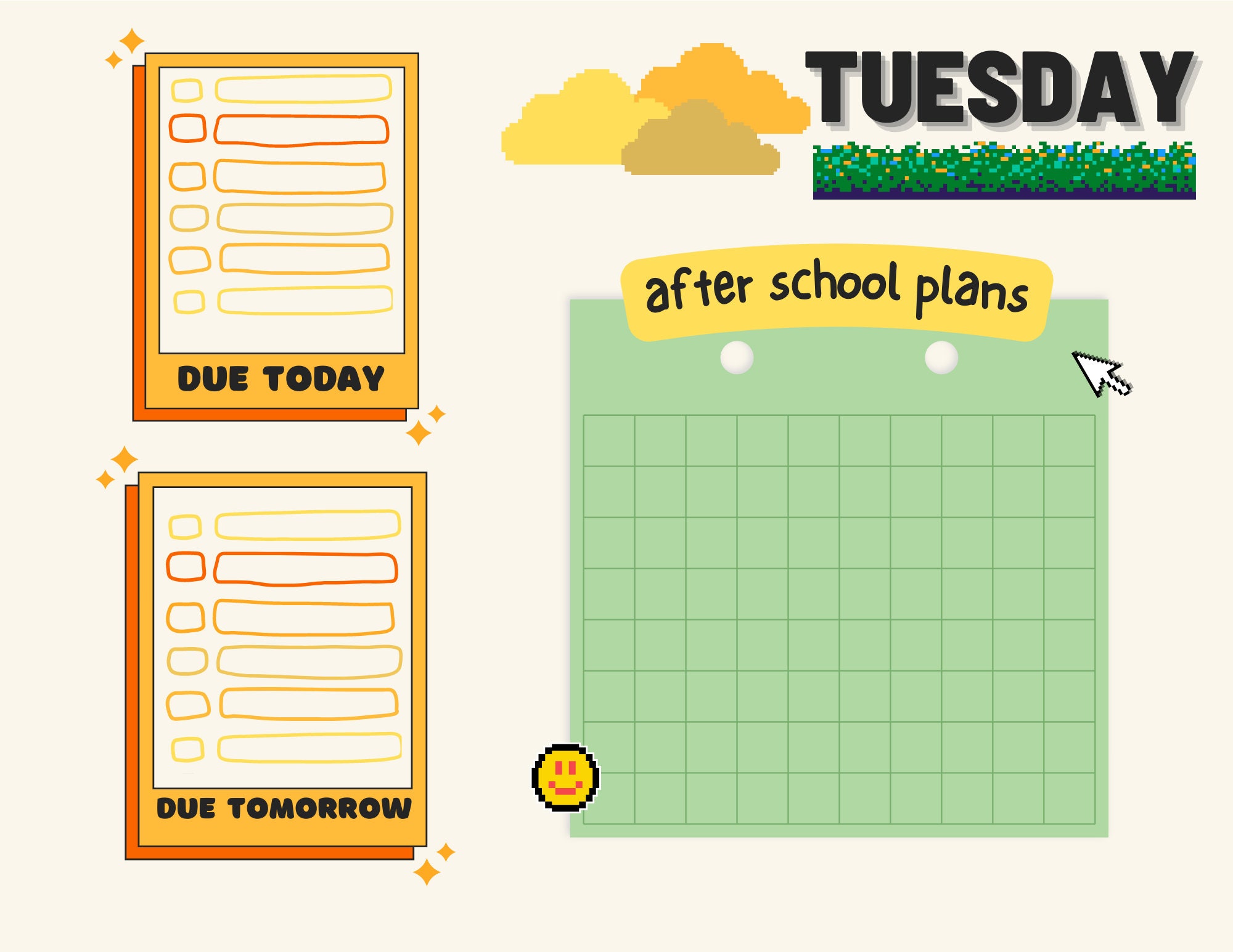 Back to School Video Game Themed Weekly Study Planner - Etsy