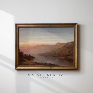 Peaceful River Valley Landscape PRINTABLE Art Digitally Remastered ...