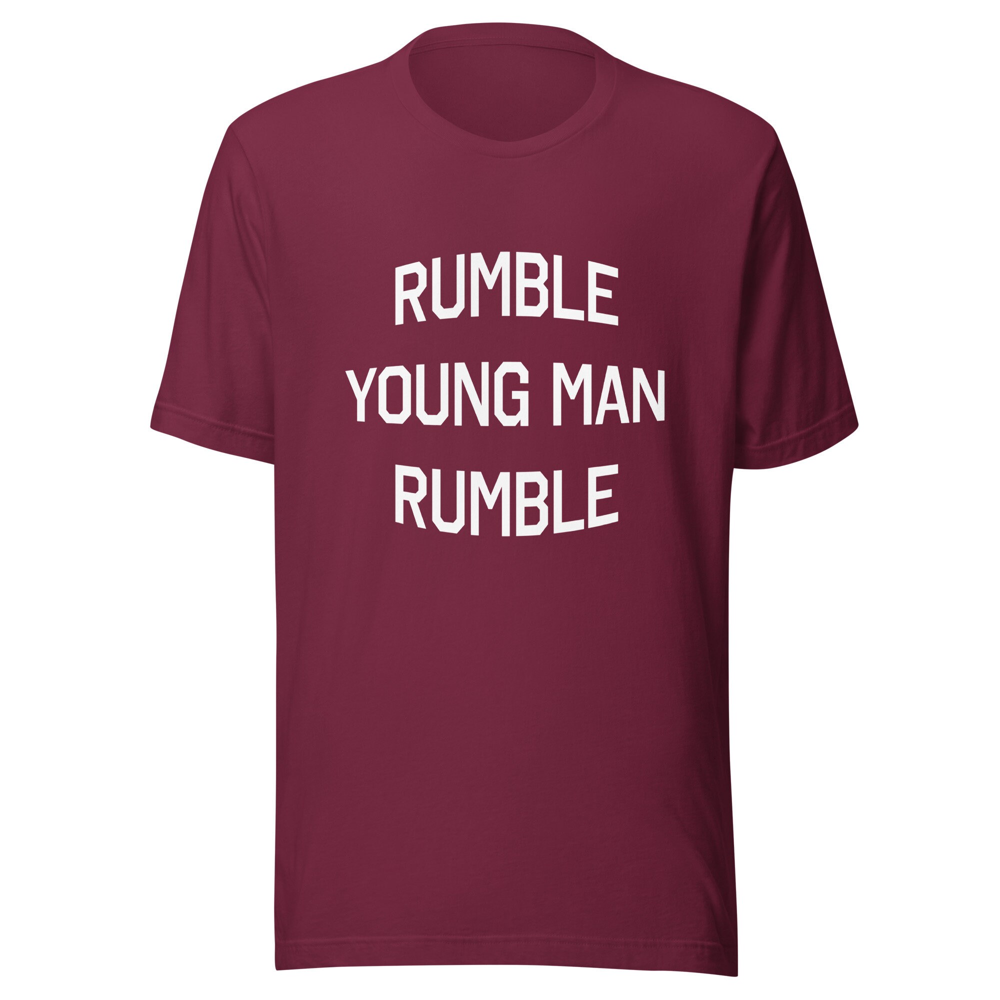 Rumble Young Man Rumble Muhammad Ali-inspired Unisex T-shirt White Text ...