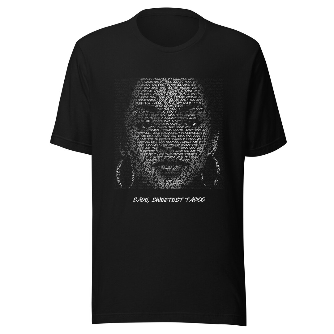 Exclusive Sade Lyric Portrait T-shirt | Original Fan Art Design ...