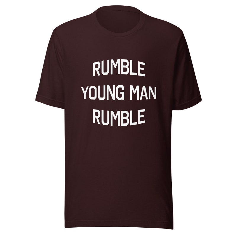 Rumble Young Man Rumble Muhammad Ali-inspired Unisex T-shirt White Text ...