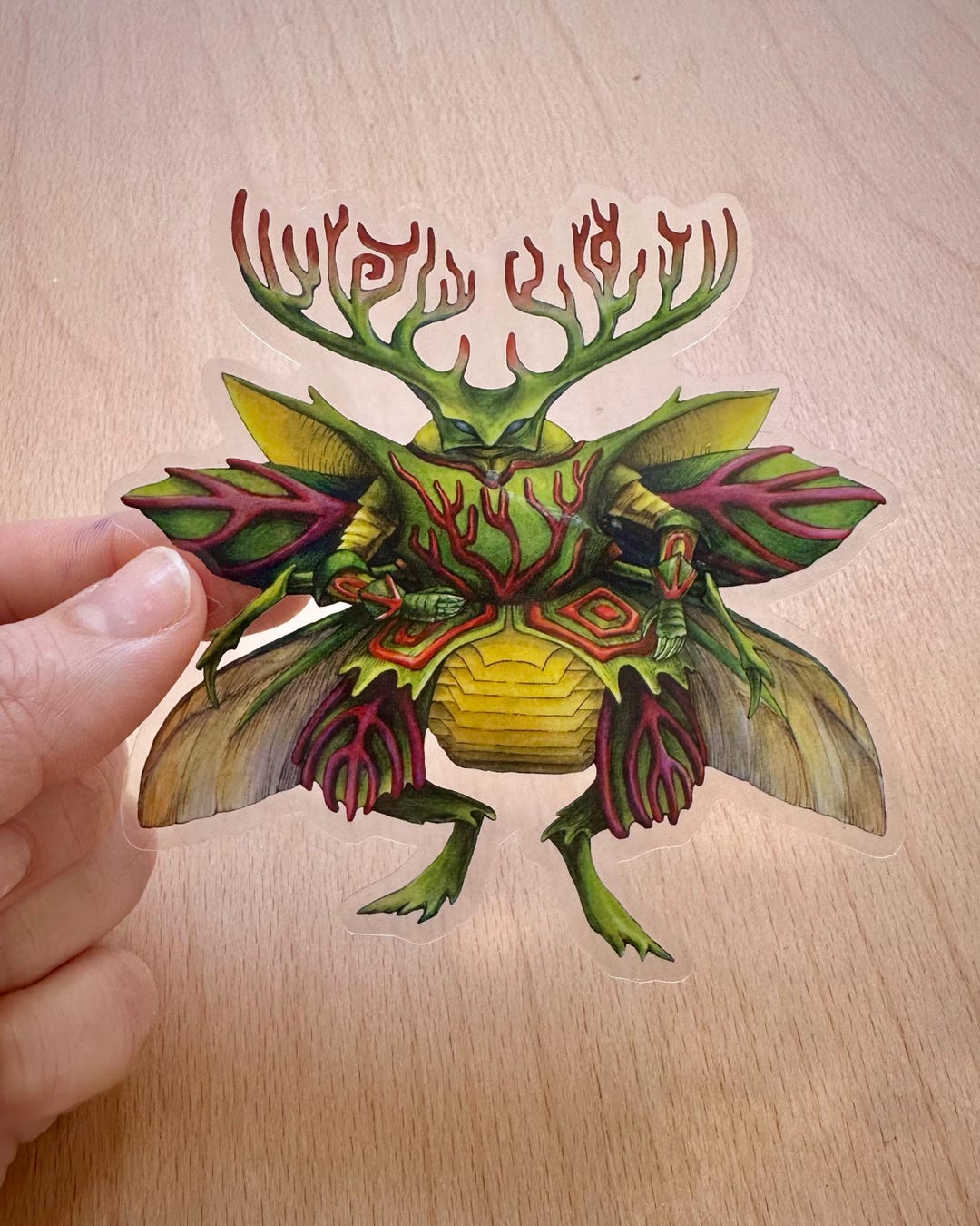Bug Knight Sticker, Clear Vinyl Sticker, Waterproof Bumper Sticker ...