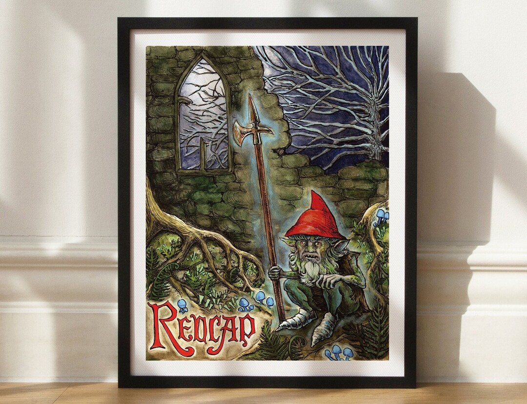 Unframed Art Print 8x10 Redcap Mythical Creature Bestiary - Etsy