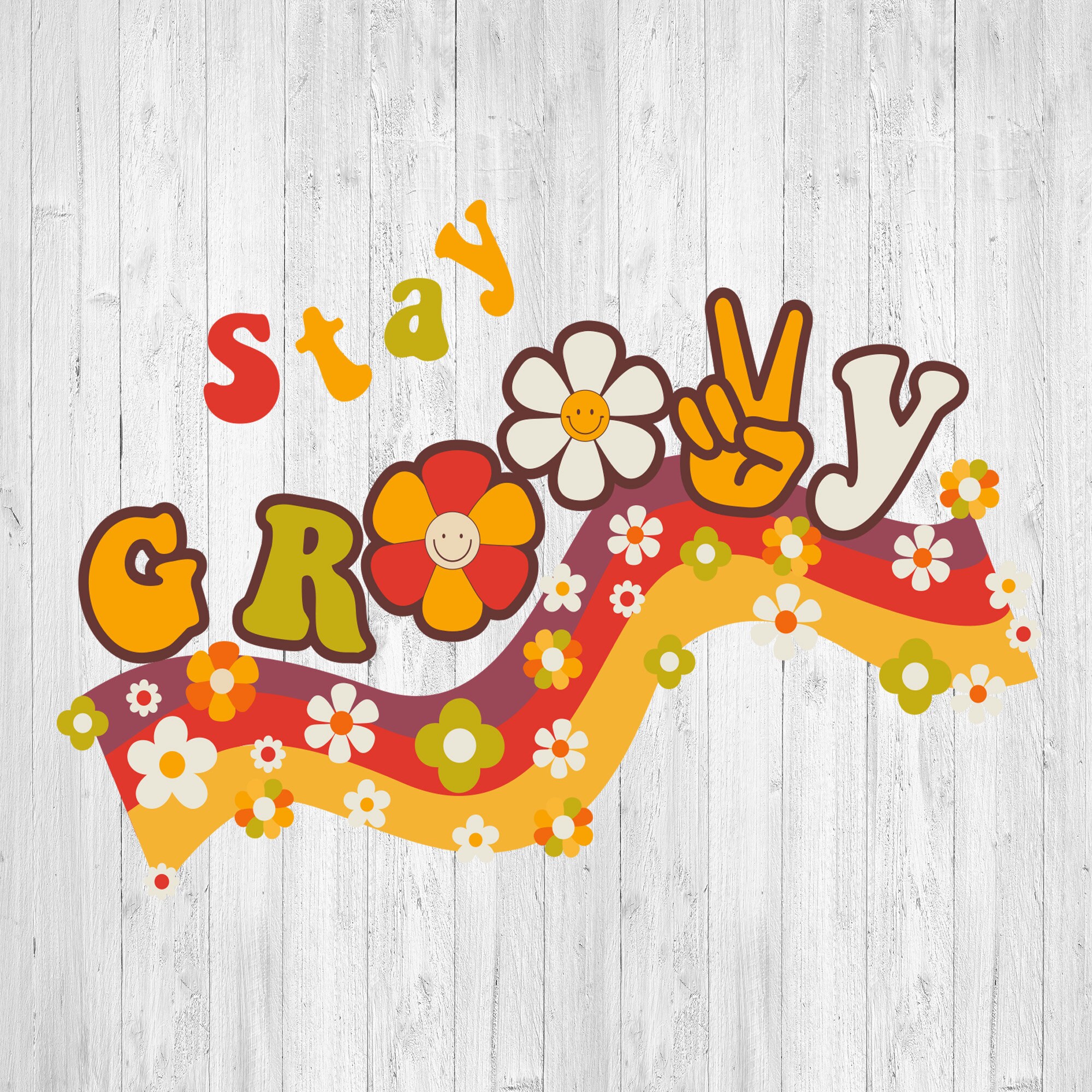Stay Groovy | Retro Text PNG | Trendy Quote PNG | Retro | Trendy Wavy ...