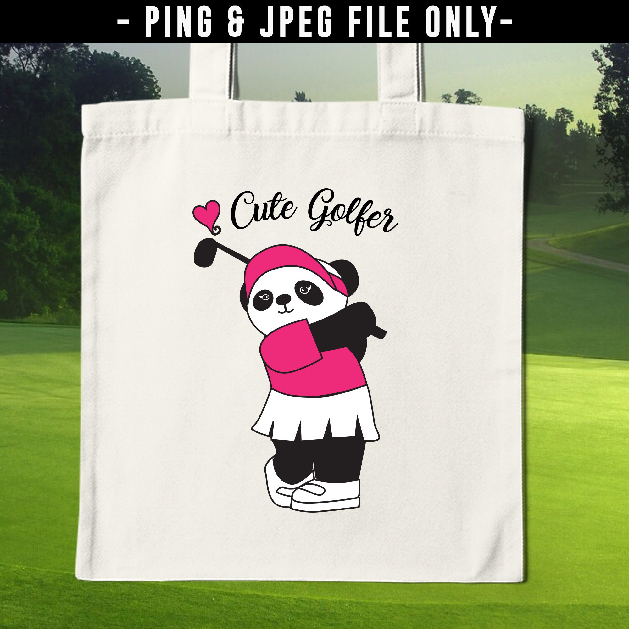 Cute Golfer, Panda Golf, Golf Saying, SVG, JPEG, Sublimation, Instant ...