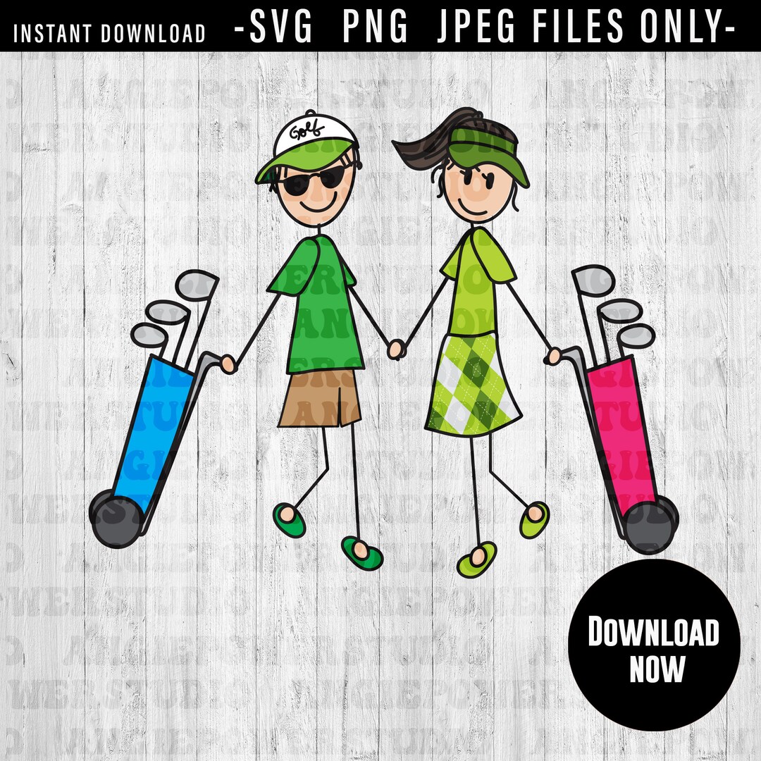 Couple Golfer, Golf Lover, Cute Golfer, Golf Saying, PNG, JPEG, SVG ...