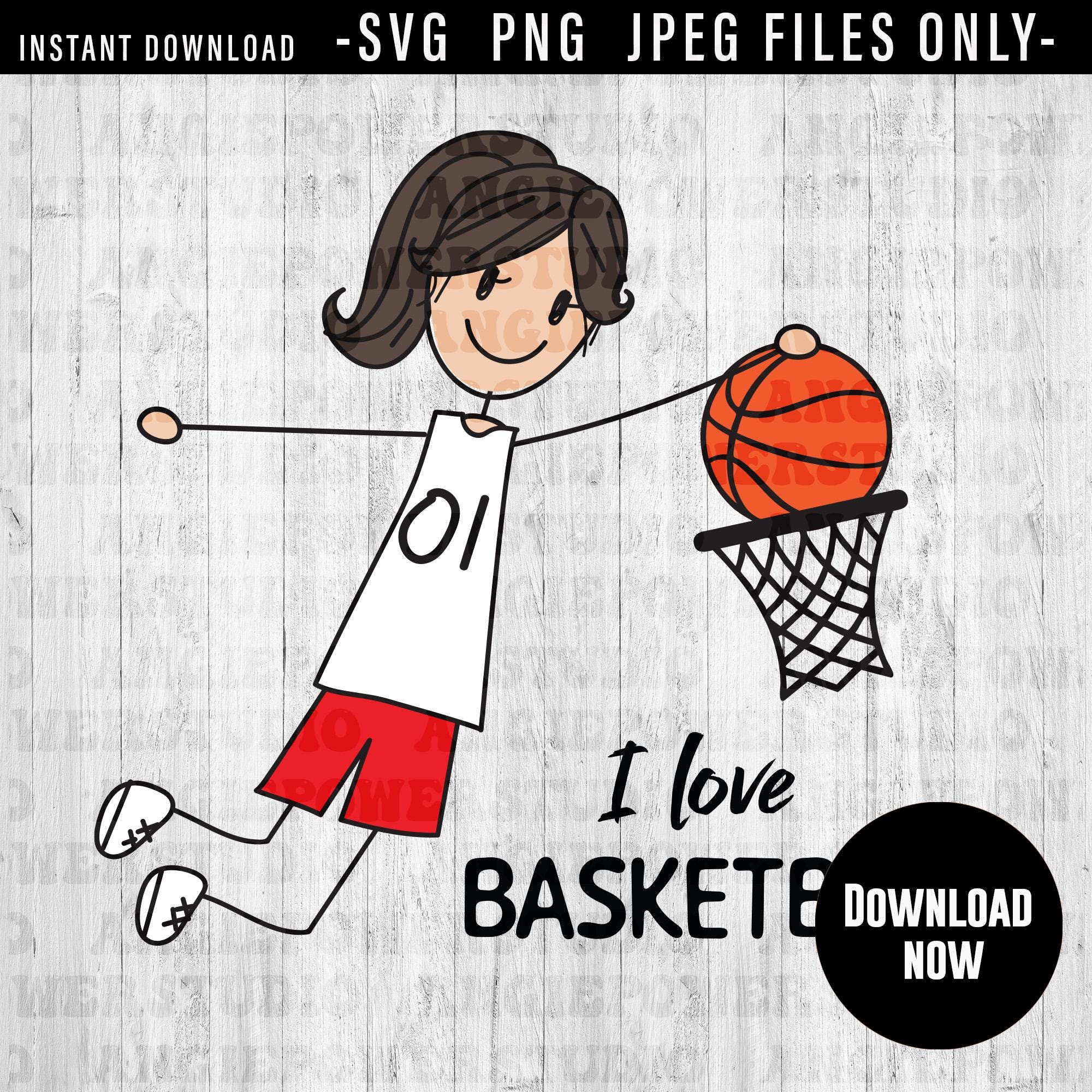 Love Basketball, Png, Jpeg, Svg, Basketball Girl, Sublimation, Cool ...