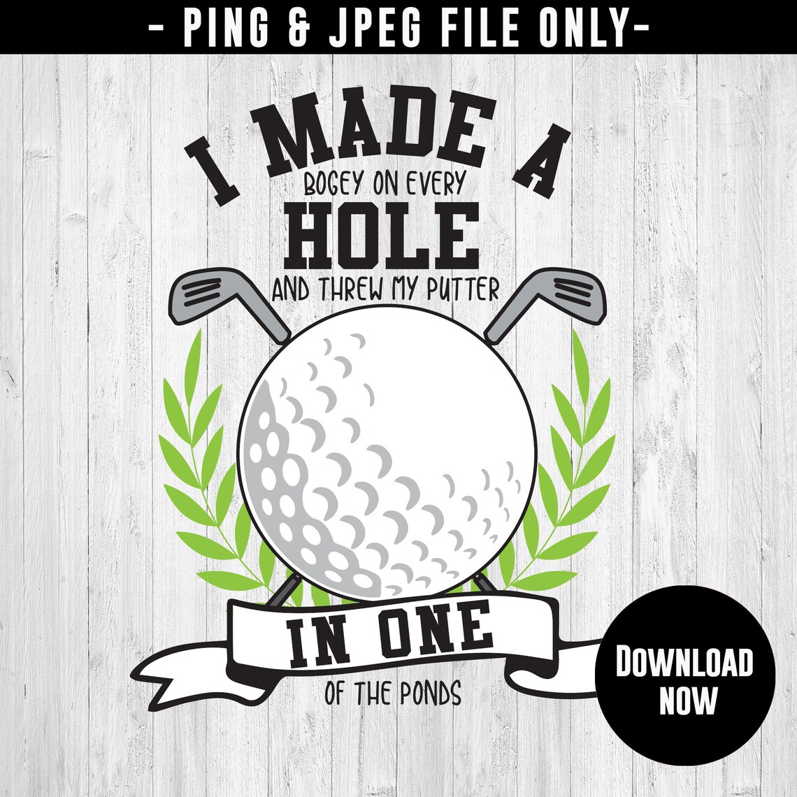 Hole in One, Golf Saying, SVG, JPEG, Sublimation, Instant Download ...