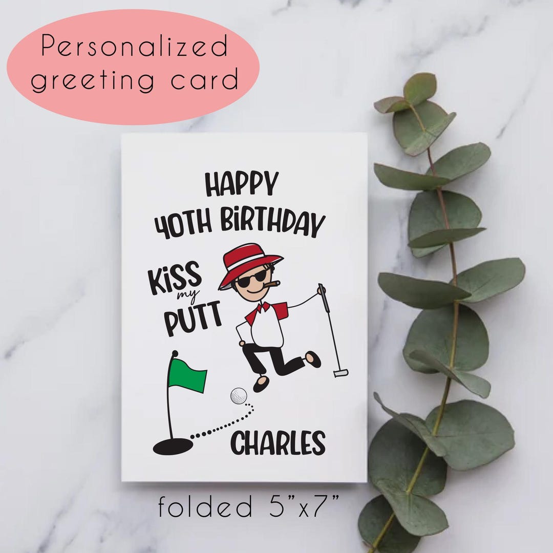 Golf Birthday Card, Card for Friend, Card for Golfer, Couple Golfer ...