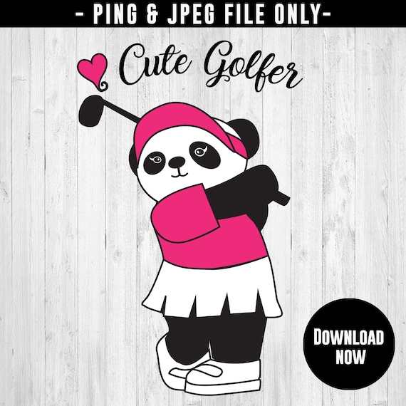 Cute Golfer Panda Golf Golf Saying SVG JPEG Sublimation - Etsy