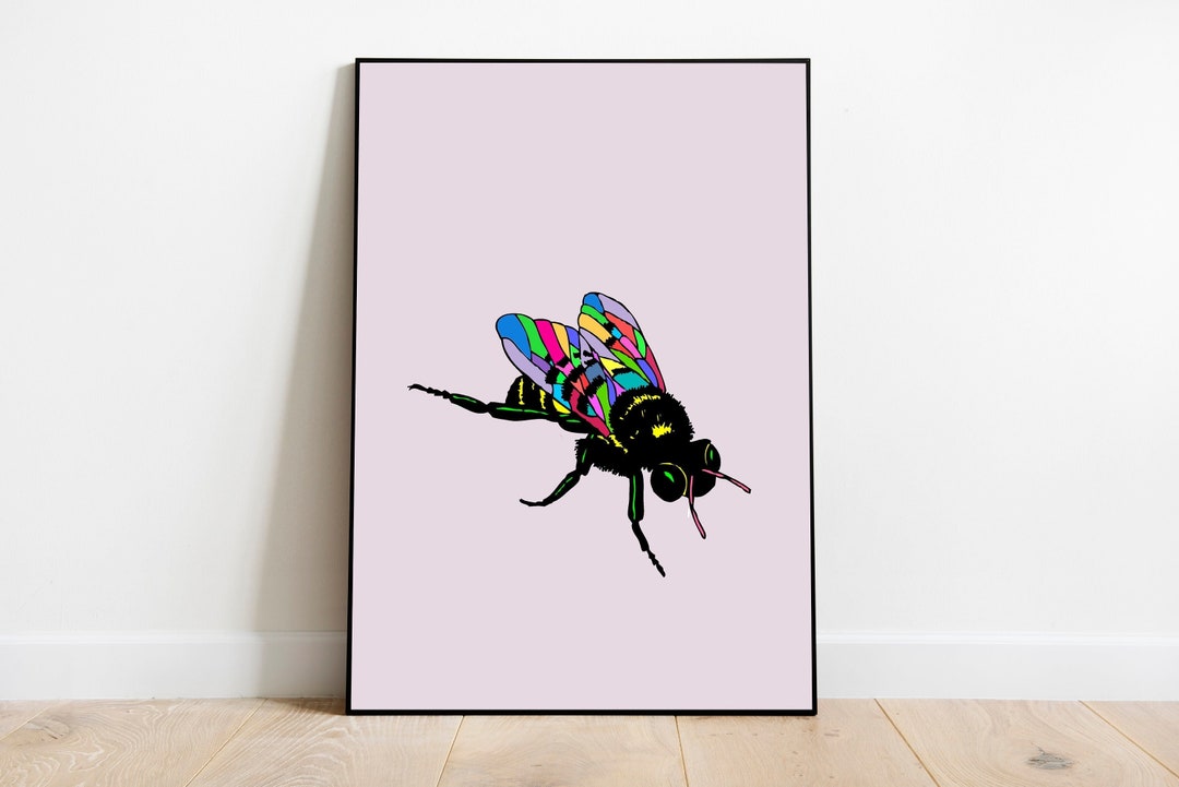 Colorful Fly Printable Wall Art , Unique Housefly Wall Decor , Fly ...