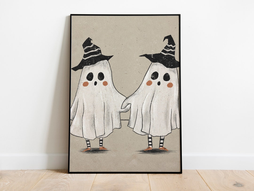 Boo Crew Halloween Printable Wall Art, Little Ghost Friends Print ...