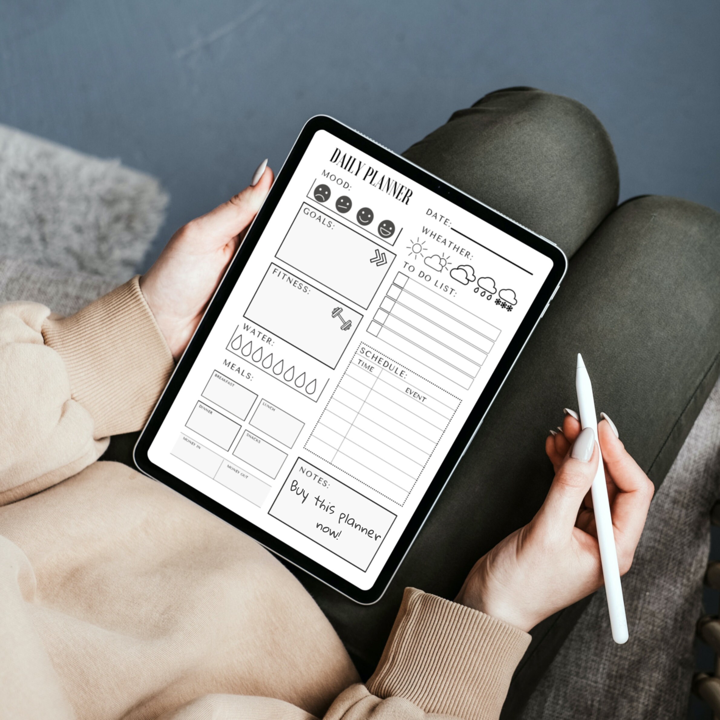 Daily Planner Printable Instant Download / Easy to Use Minimal Style ...