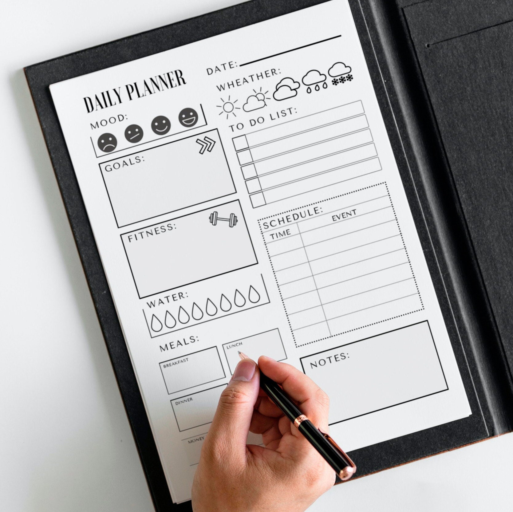 Daily Planner Printable Instant Download / Easy to Use Minimal Style ...