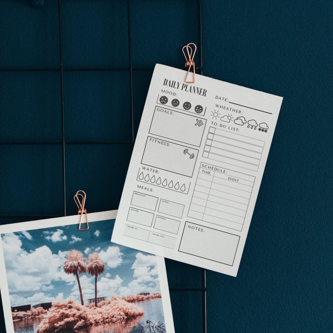 Daily Planner Printable Instant Download / Easy to Use Minimal Style ...