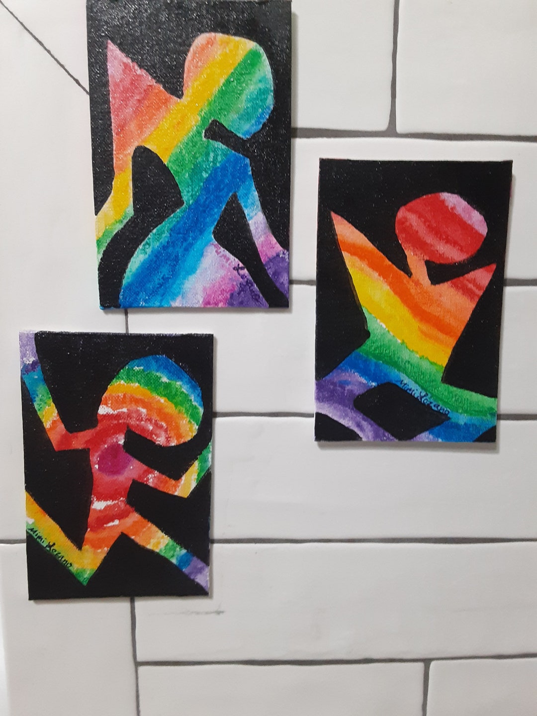 LGBTQ Figurine Set Abstract Original Art Queer Lesbian Gay - Etsy