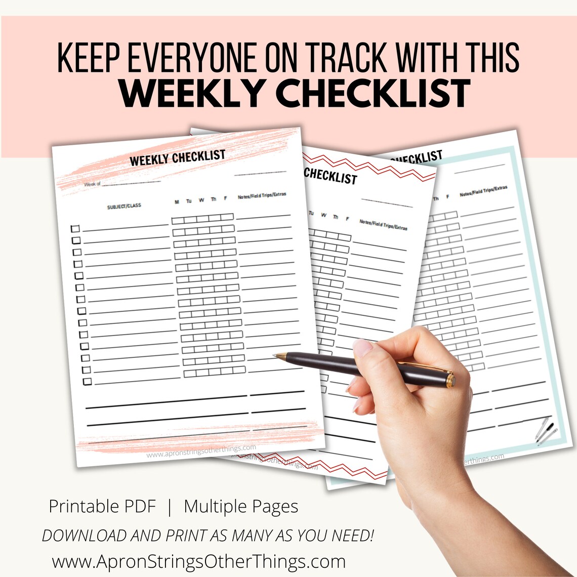 Printable Pages for Students Planner Checklist Pages for School, Home ...