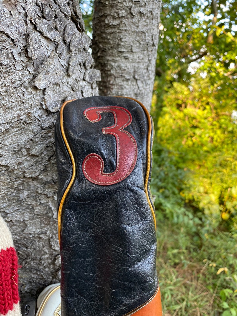 Vintage Leather 3-wood Headcover (portland Country Club) - Etsy
